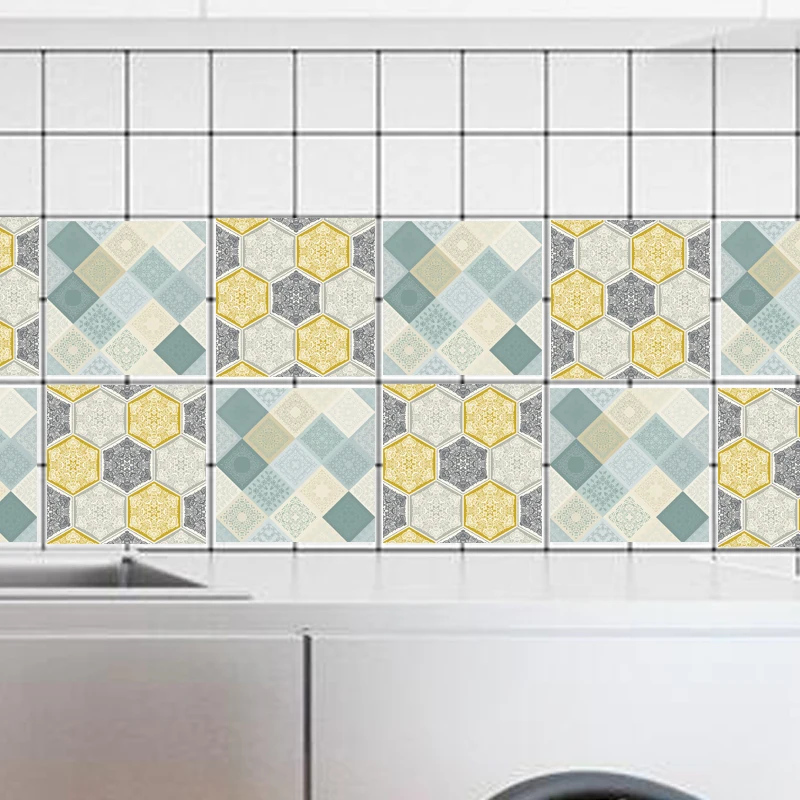 Retro PVC Wall Sticker Bathroom Waterproof Self adhesive Wallpaper ...