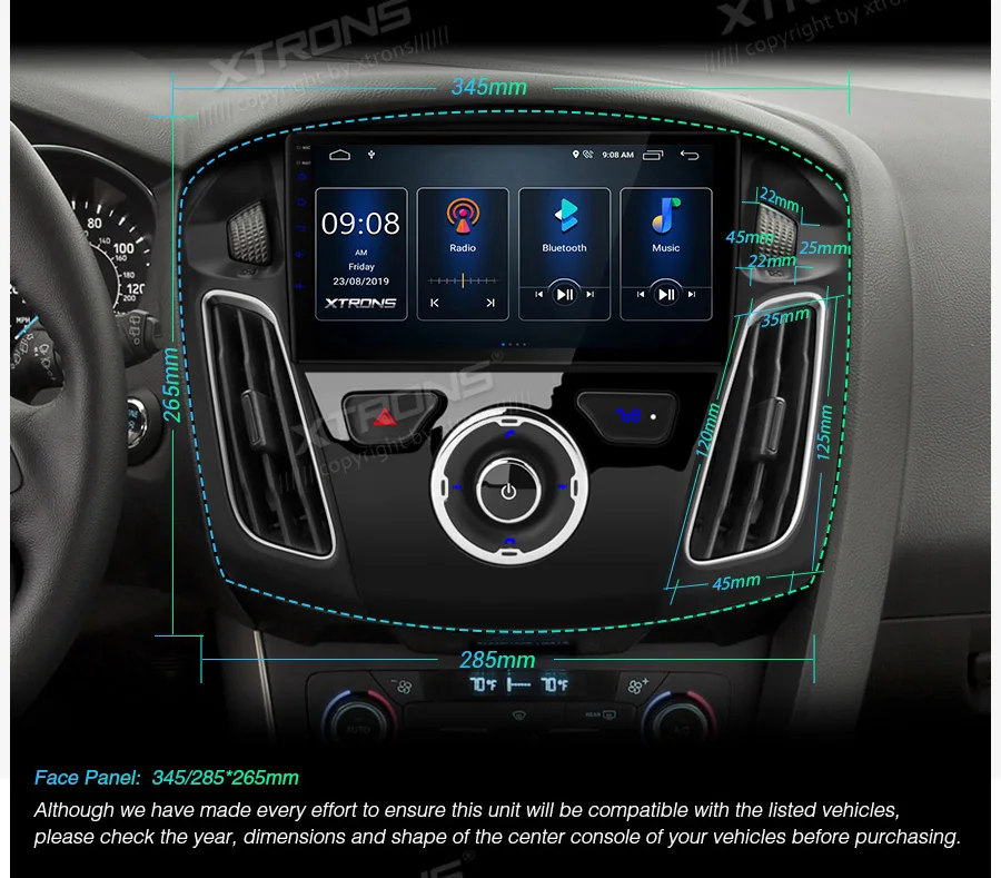 XTRONS reproductor Multimedia con GPS para FORD Focus, de 9 pulgadas ...