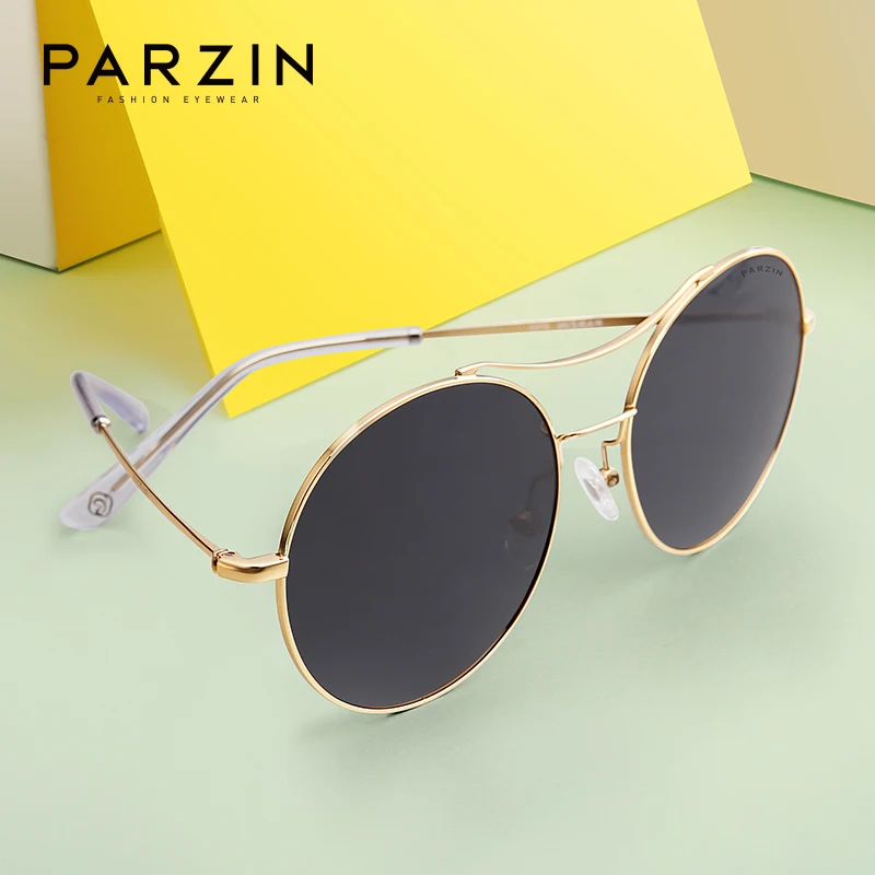 PARZIN gafas de sol polarizadas redondas de estilo Retro para hombre y ...