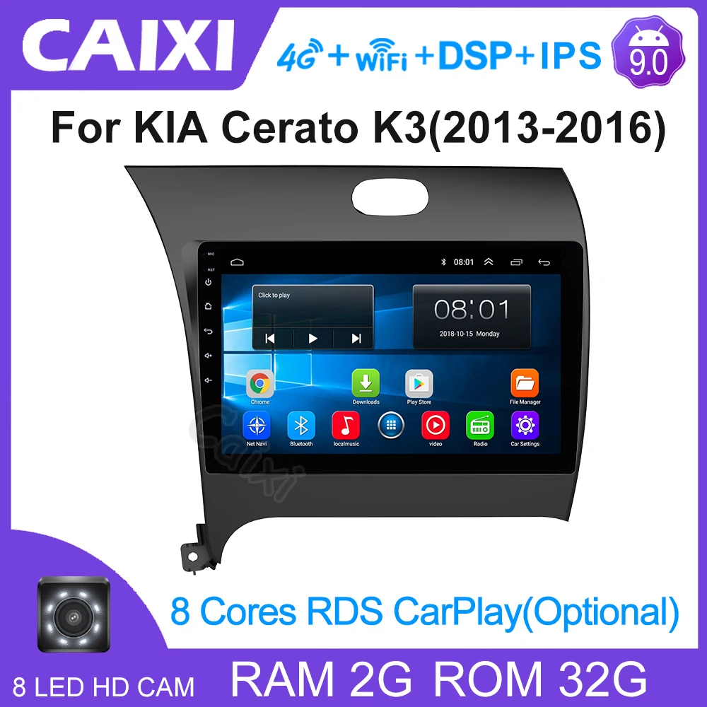 CAIXI 4G 8Core 2din Android 10 Navigation GPS dvd For Kia K3 Cerato Forte 2013 2017 3 YD Tuner ...