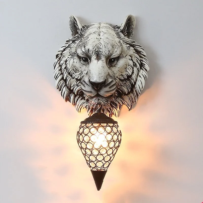 Creative-Tiger-Wall-Lamp-Living-Room-Background-Wall-Resin-Decor-Animal ...