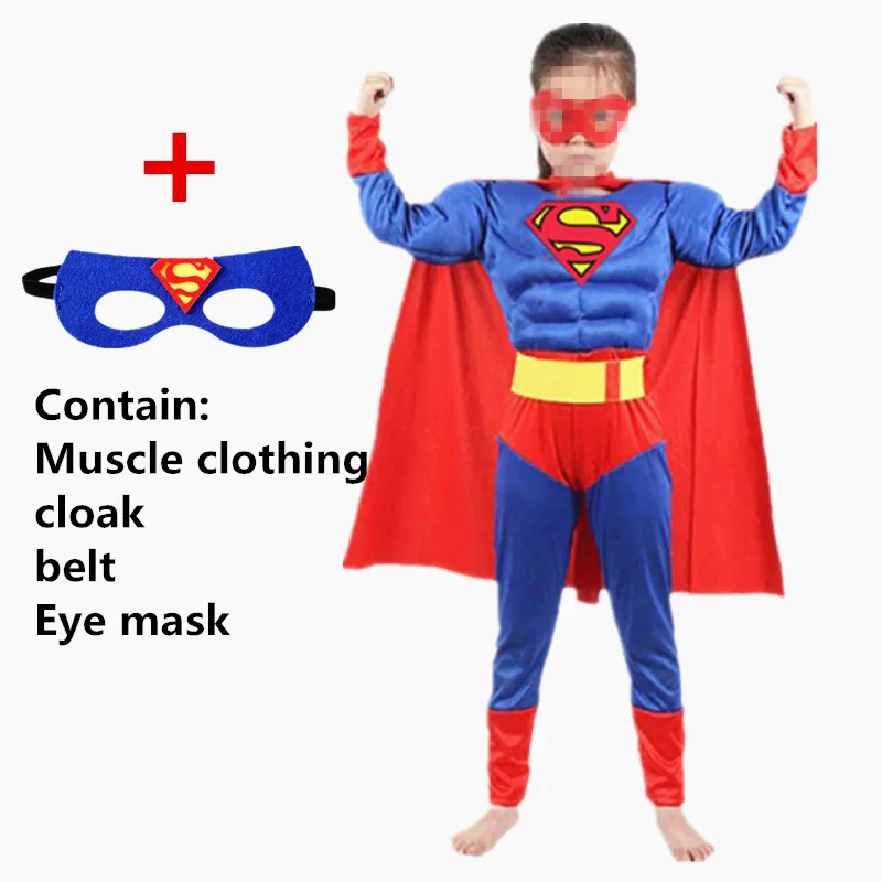 4-12Y Child Anime superhero Cosplay Muscle clothing for Boys Carnival ...