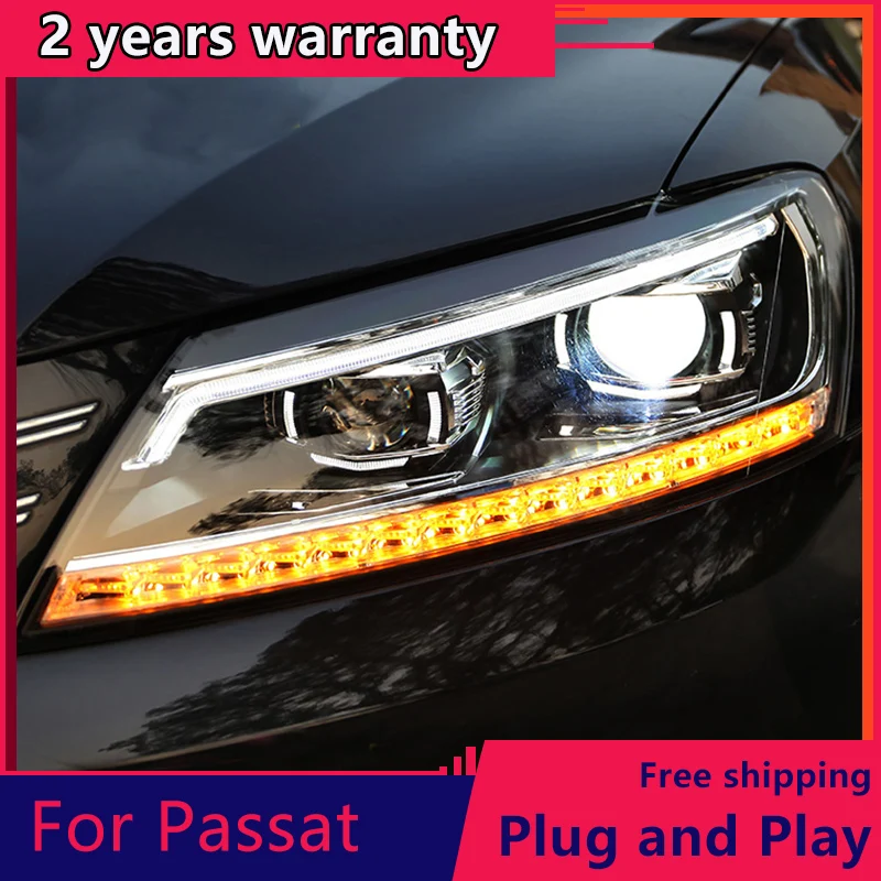 KOWELL Car Styling for VW Passat B7 US Verson 2012 2016 Headlight For ...