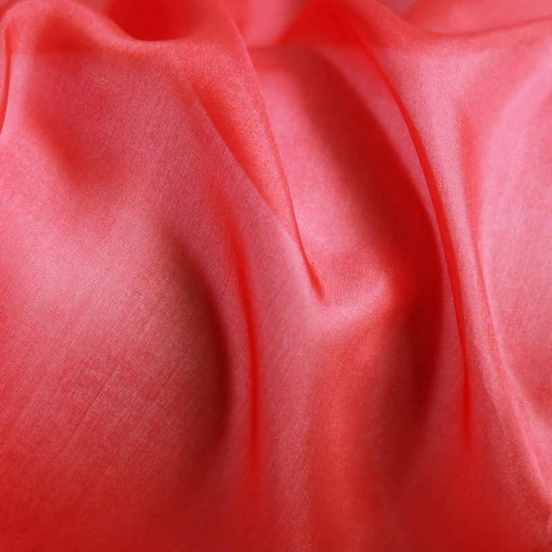 100cm*90cm Super Thin Red Silk Chiffon Sheer Fabrics Wedding Silk Ponge ...