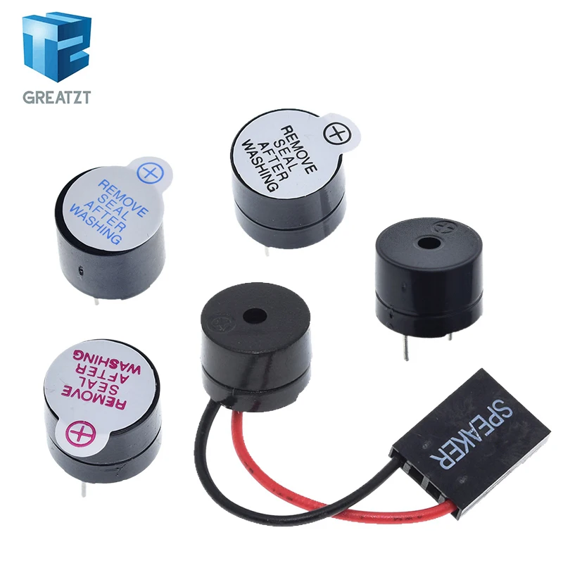 10 Pces 3v 5v 12v Buzzer Ativo Magnético Longo Contínuo Beep Tom 12*9.5mm Novo E Original ...