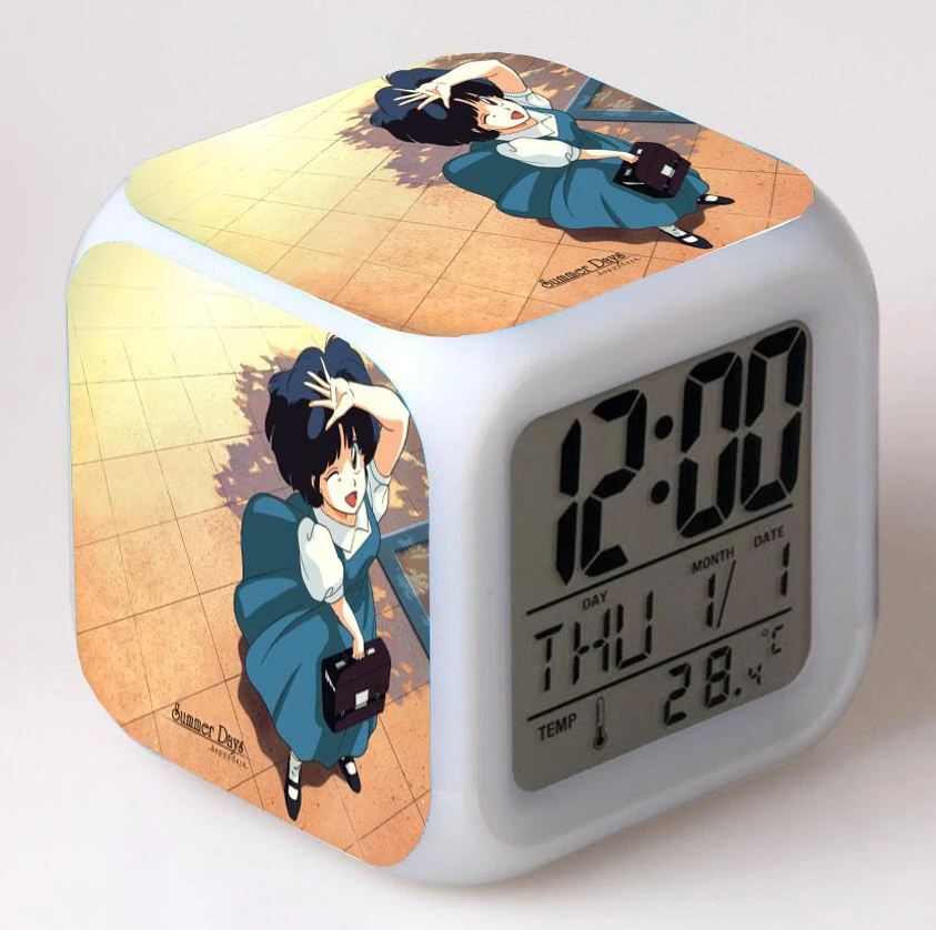 Japanese Anime My Neighbor Totoro Design LED Colorful Light Alarm Clock ...