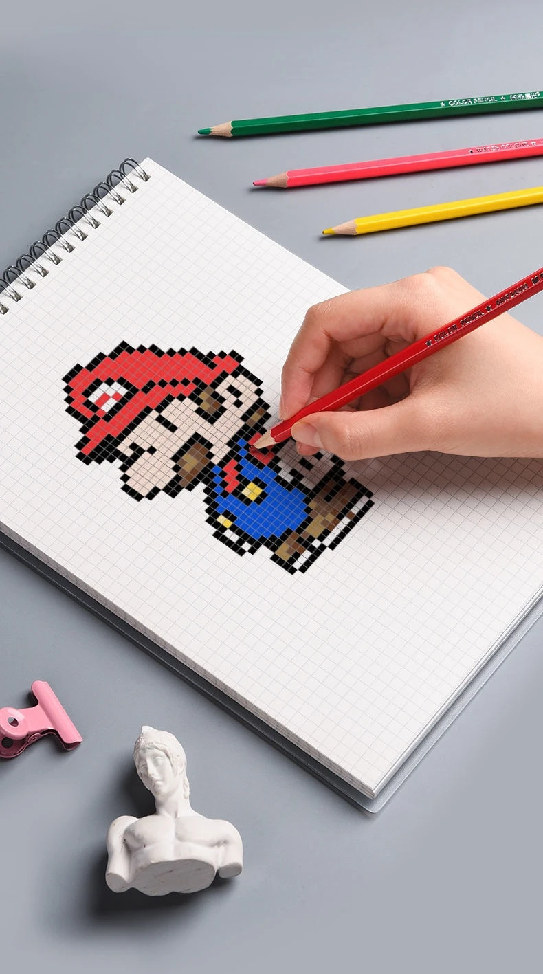 CARNET DE NOTES,A4 Line--Bloc notes à bobine A6 A5 B5 A4, grille de ...