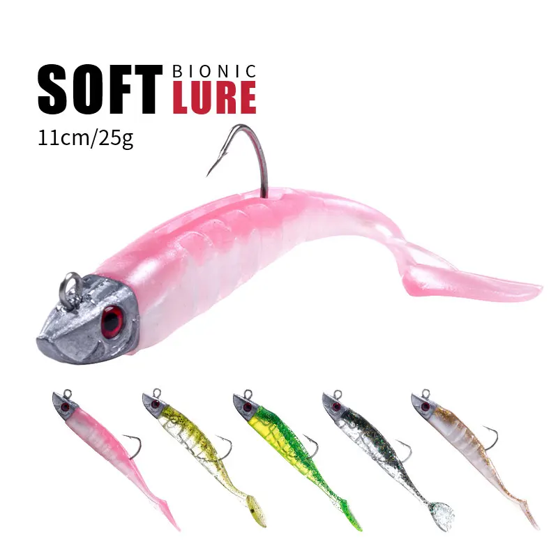 HENGJIA-Jigging-Head-Soft-Silicone-Bait-Wobblers-9cm15g-11cm-25g-Sea ...