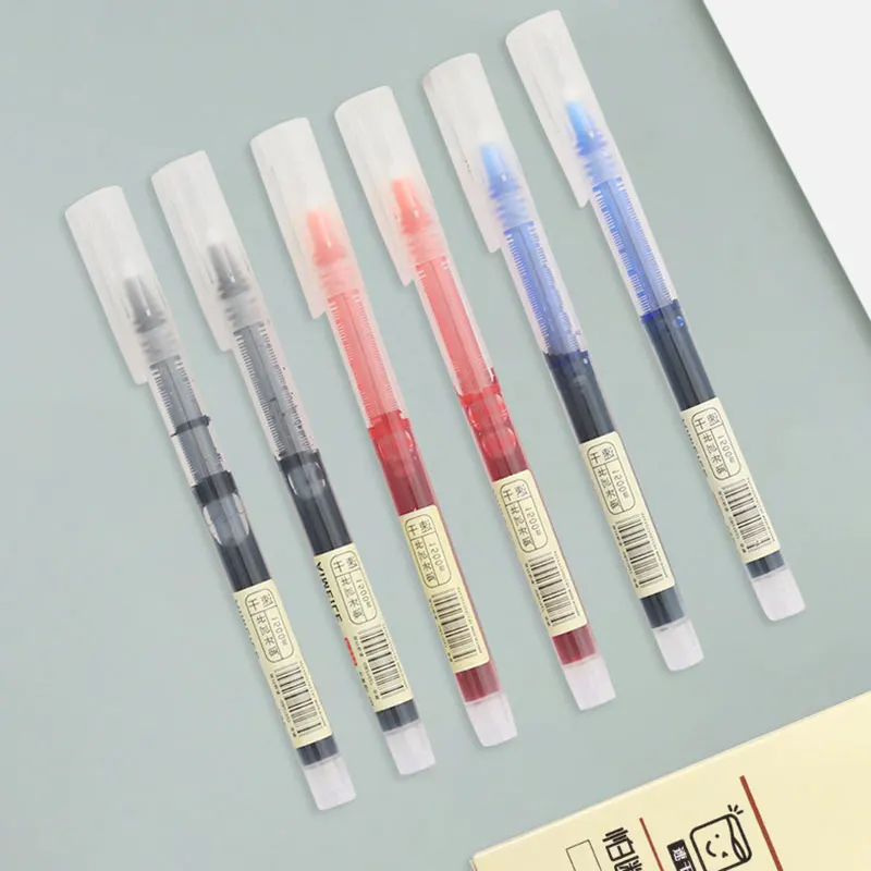 STYLO,Purple-10pcs--Stylo à encre Gel liquide lisse, 8 couleurs, 0.5mm ...