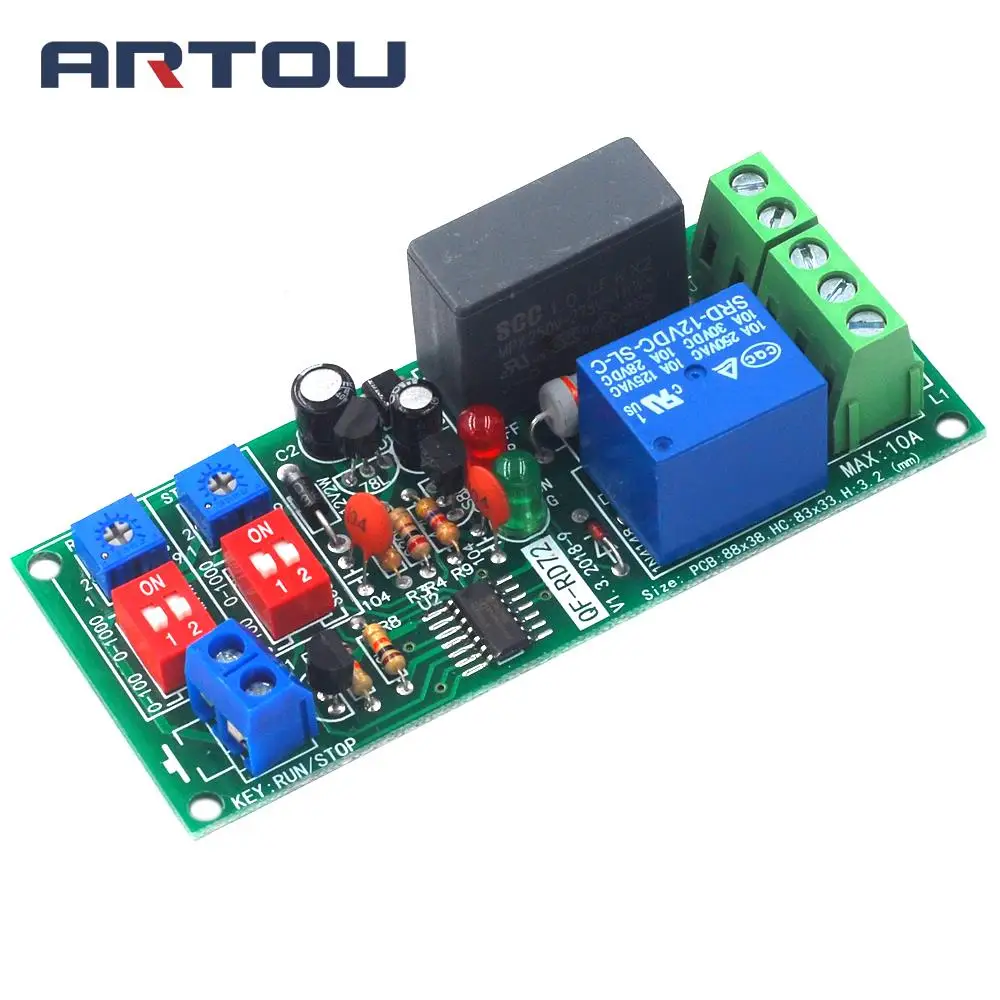 Dual Time Adjustable Cycle Delay Timing Relay Repeat ON OFF Switch ...