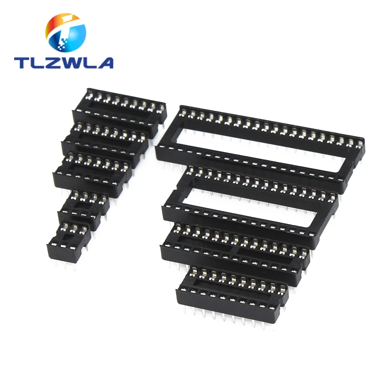 10pcs Ic Sockets Dip6 Dip8 Dip14 Dip16 Dip18 Dip20 Dip28 Dip40 Pins ...