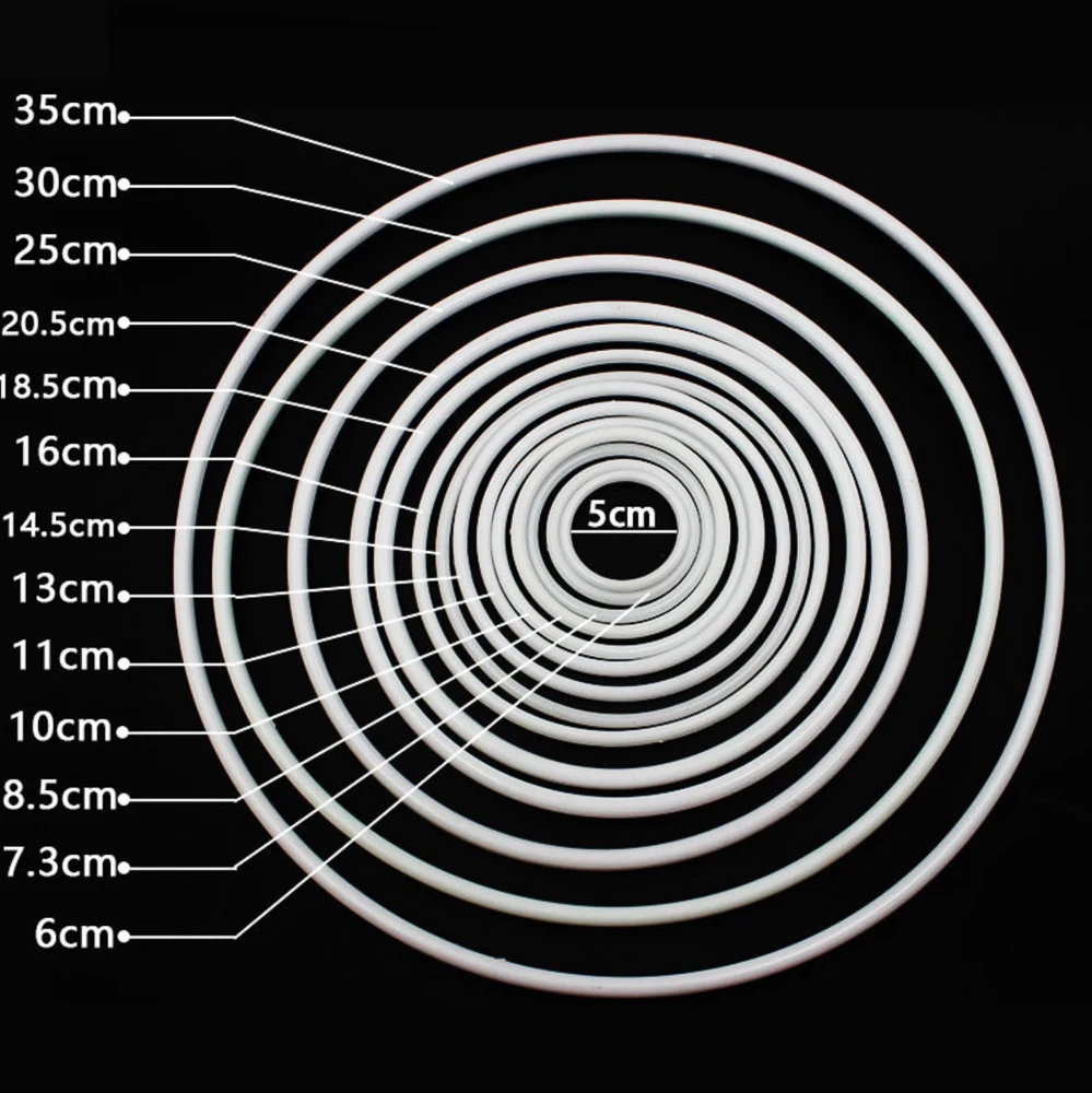 10pcs-50-350mm-White-Polypropylen-Ring-Hoops-DIY-Dream-Catcher-Craft ...