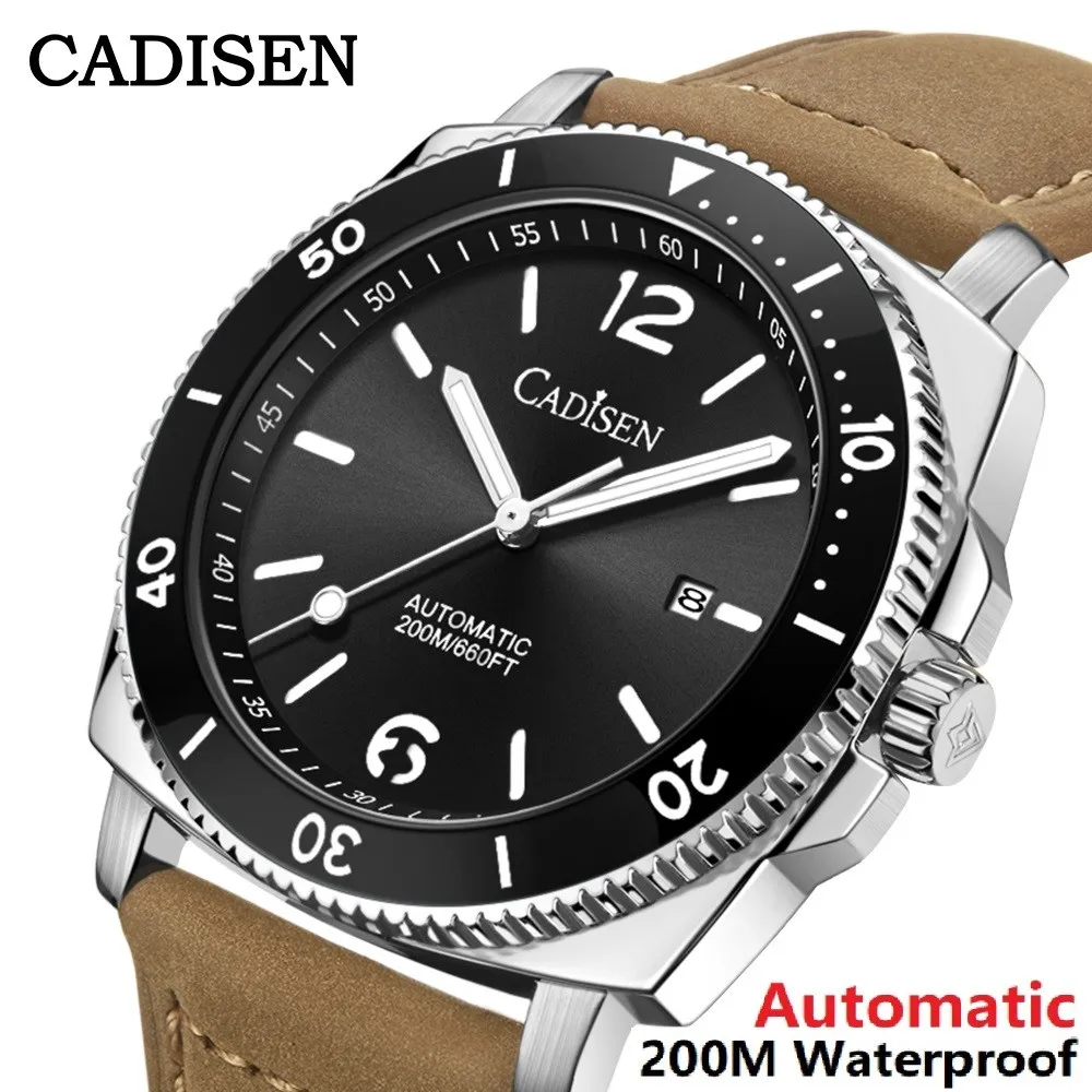 CADISEN Watch for Men Japan Miyota 8215 Movement Men Mechanical Wristwatches 20Bar Waterproof ...