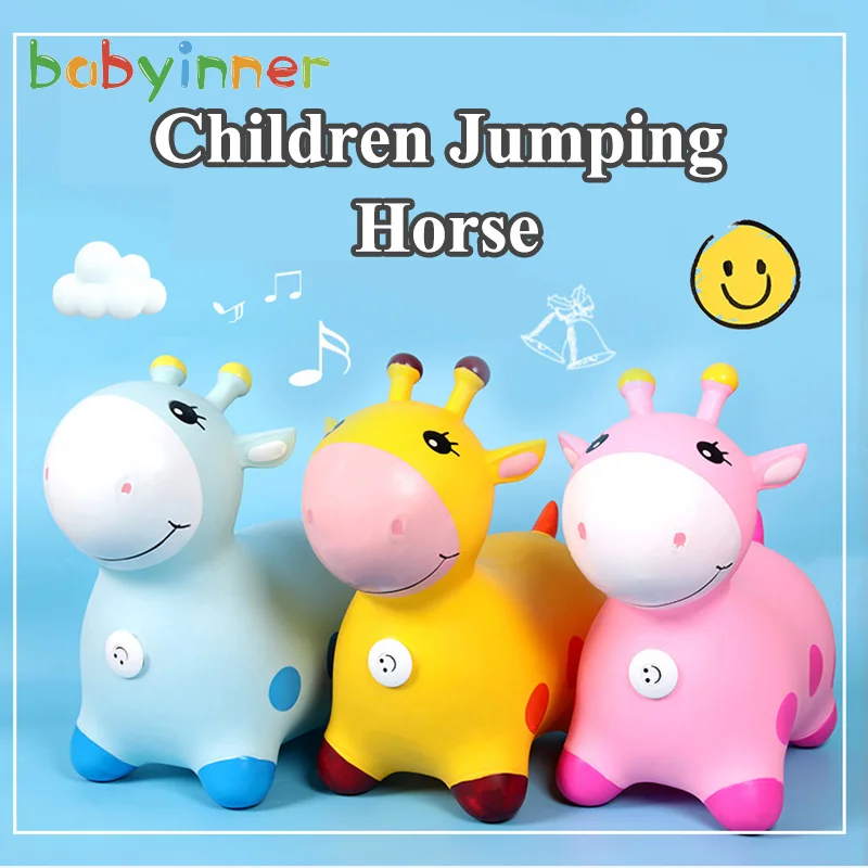 Juguetes de animales para bebés, caballo inflable antideslizante para ...