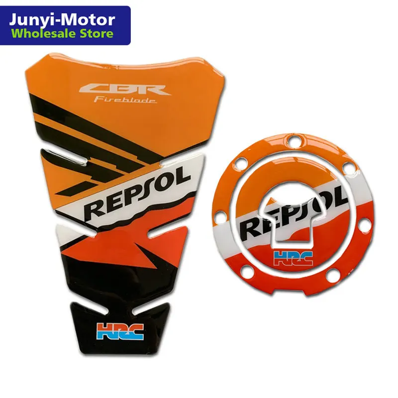 Fuel Tank Cap Cover Sticker Pad | Hrc Motorcycle Tank Sticker ...