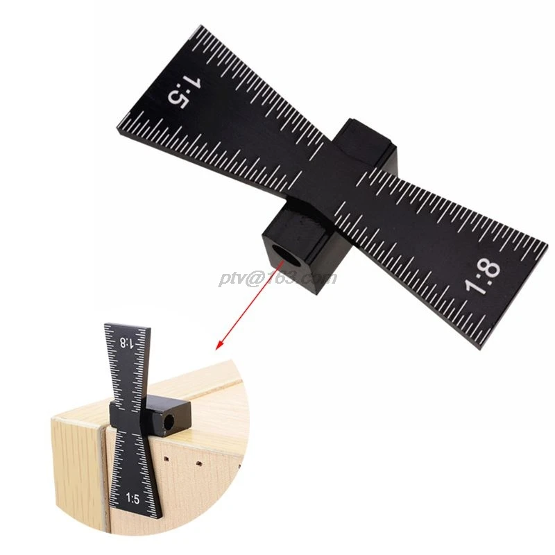 Swallow Tail Dovetail Marker Aluminum Alloy Hand Cut Wood Joints Meter ...