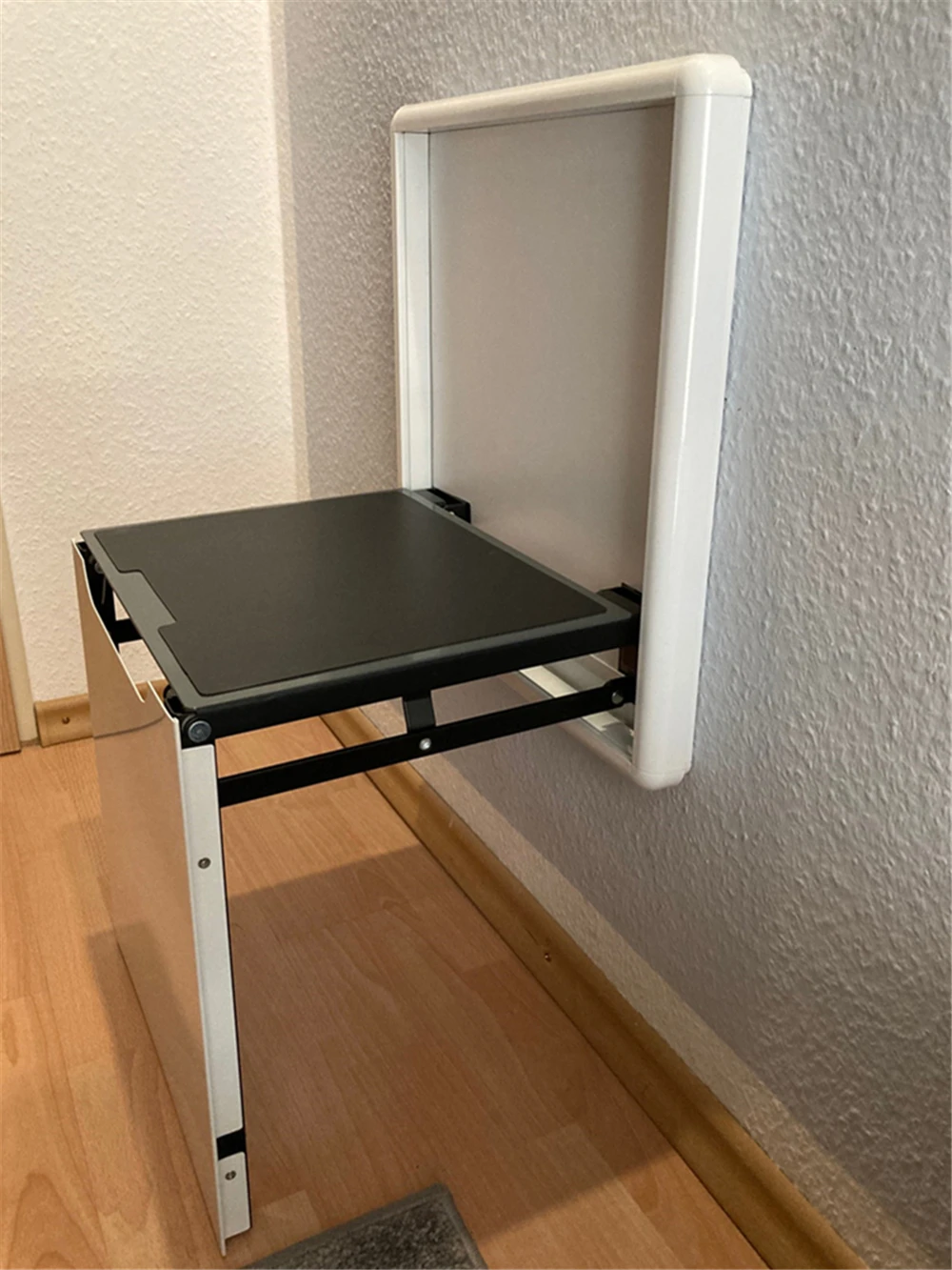 Hidden-shoe-changing-stool-wall-folding-stool-shoe-cabinet-wall-hanging ...