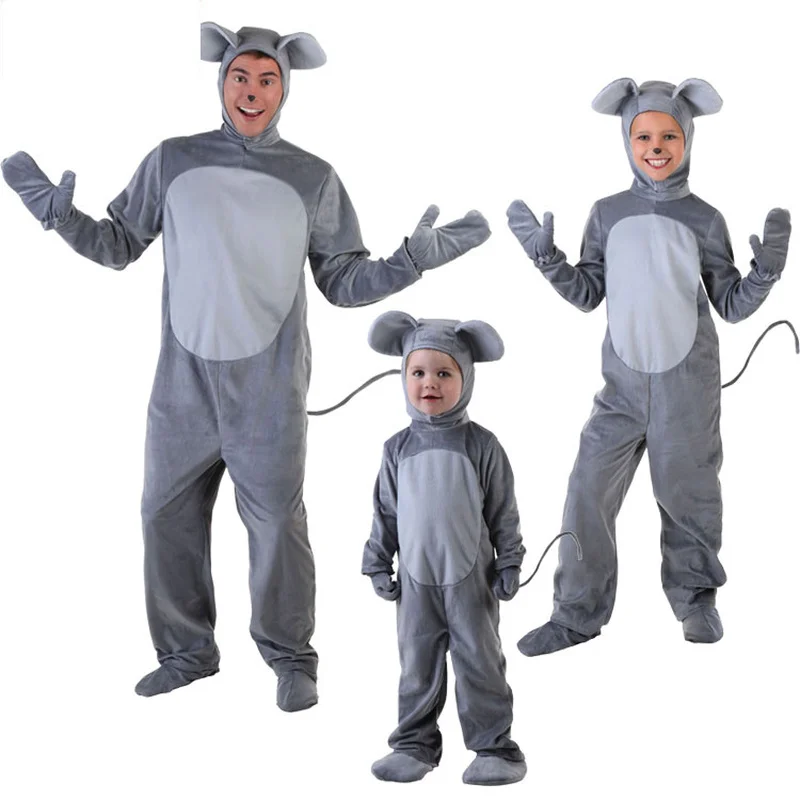 Kids-Grey-Mouse-Rat-Costume-Adult-Animal-Cosplay-Costume-Fancy-Dress ...