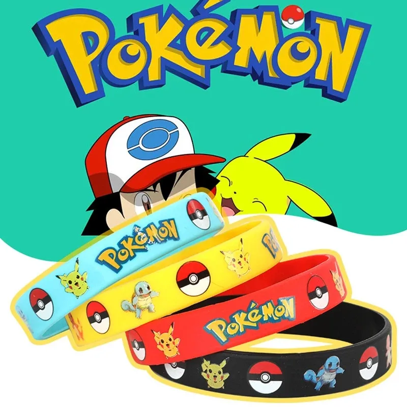 12pcs Pokemon Bracelet Anime Pocket Elf Pikachu Children Cartoon ...