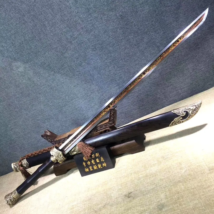 Quality Chinese edge Huan Shou Sword glaive temper Spring Steel Blade ...