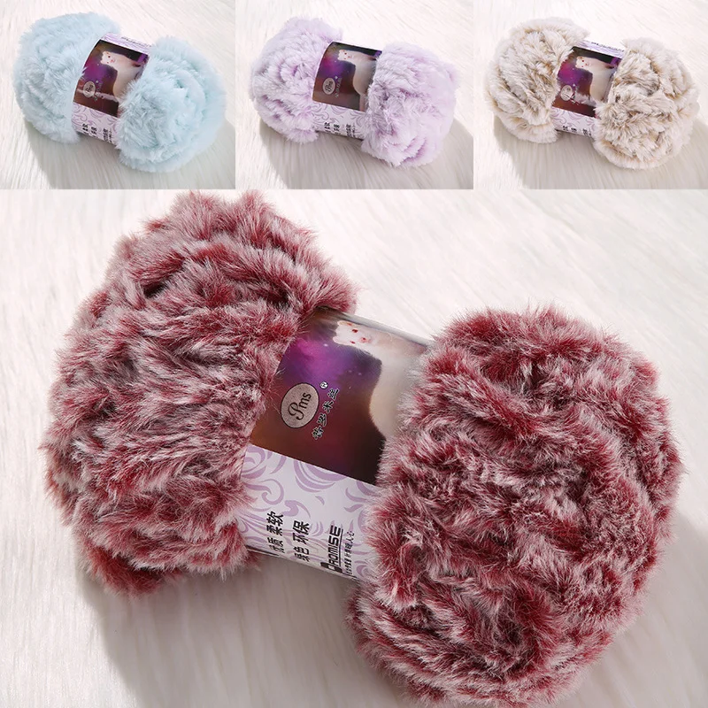 50G/Ball Imitation Mink Wool Yarn Faux Fur Yarn Cashmere For Hand ...