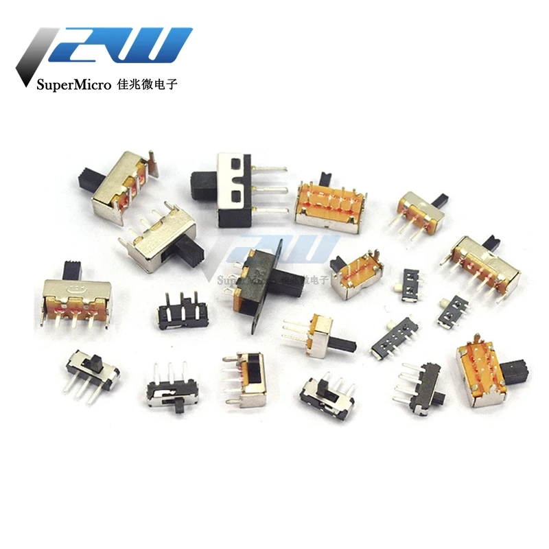 SK-12F14 -Micro interrupteur à bascule horizontal simple et double rangée,10 pièces,petit ...