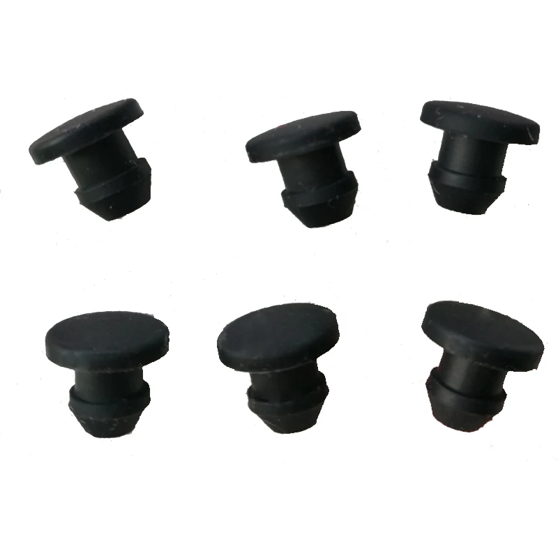 Black Solid Silicone Rubber Caps T Type Plug Cover Snap-on Gasket ...