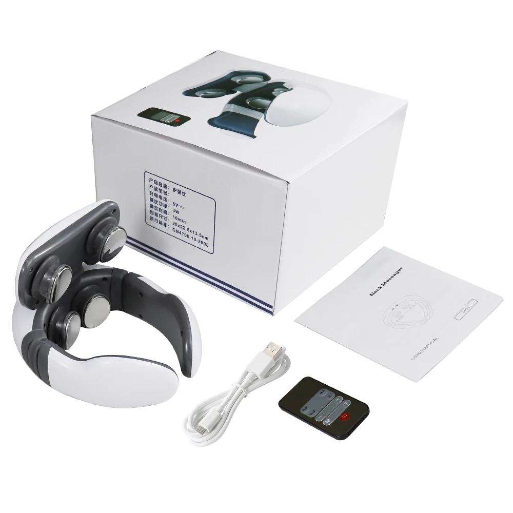 Electric pulse neck and back massager far-infrared heating Pain Relief ...