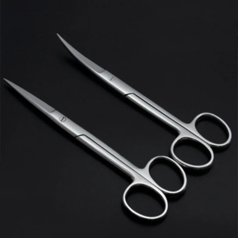 Stainless Steel Surgical Scissors Curved Scissors Straight Pointed Eye ...