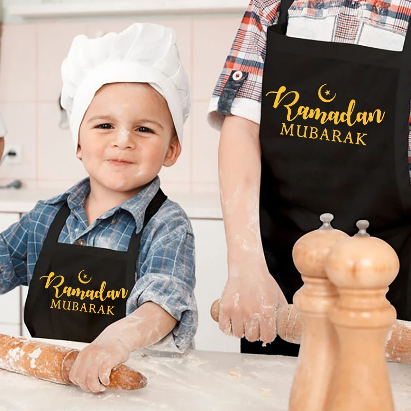 Ramadan Mubarak Father Mom Son Daughter Family Apron Happy Eid Al-adha ...