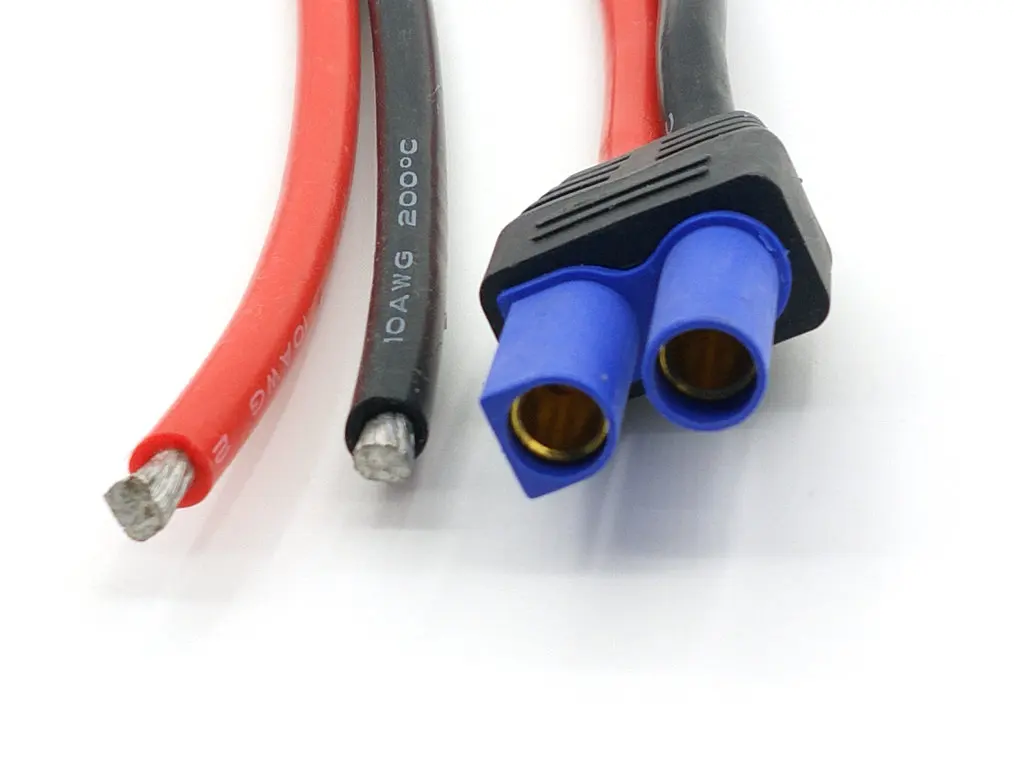 10pcs 10 AWG EC5 Battery Connector Plug Cable Femal copper Silicone cable|cable female|cable ...