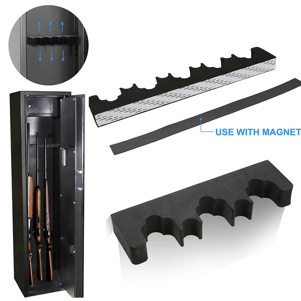 Gun Holder Magnetic Gun Barrel Rest Rack – 4 Rifle Shotgun Safe Storage ...