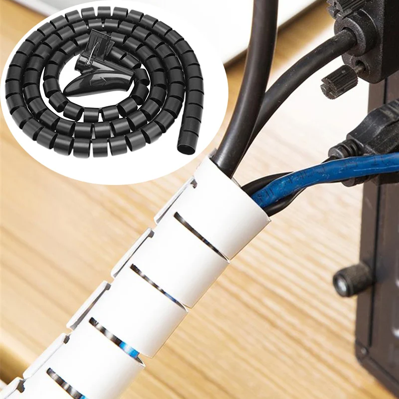 Cable Wire Wrap Organizer Spiral Tube Cable Winder Cord Protector ...