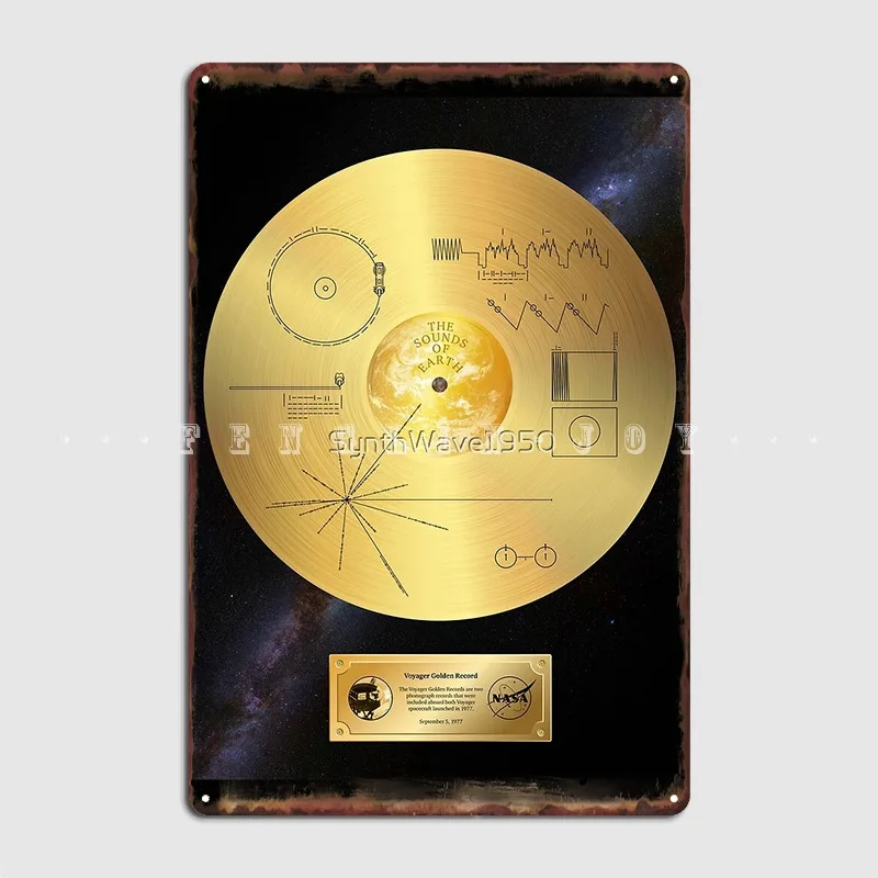Voyager 1 Golden Record Poster Metal Plaque Cinema Living Room Kitchen ...