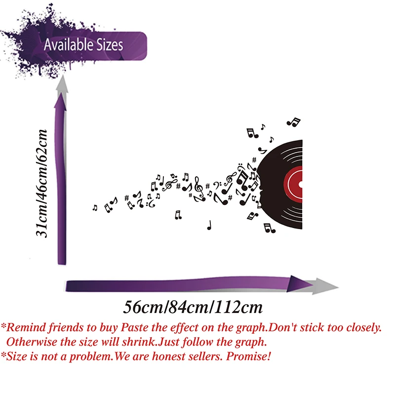 Music Notes Vinyl Wall Sticker - Artistic Pod
