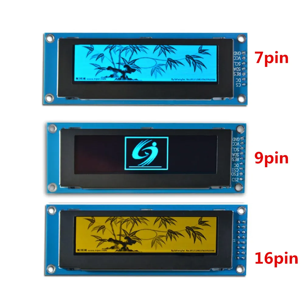 7/9/16Pin 2,8 inch OLED display modul 25664 SSD1322 256x64 LCD bildschirm mit graustufen SPI ...