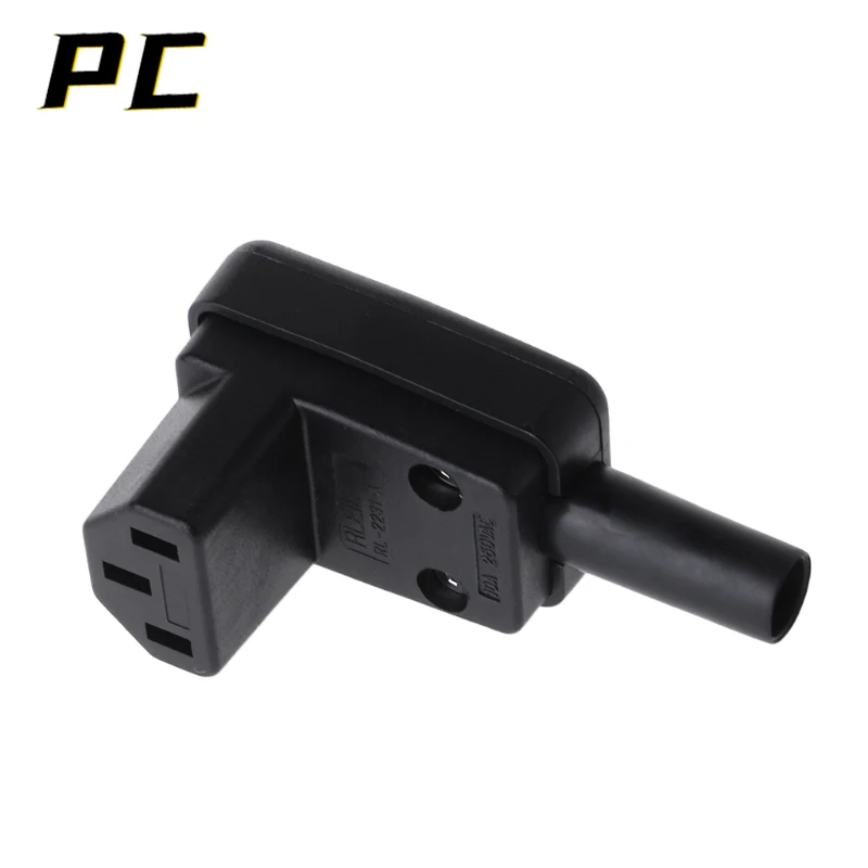 1 Pc 90 Degree Angled Iec 320 C13 Outlet Socket Ac 10a 250v Power Cord ...