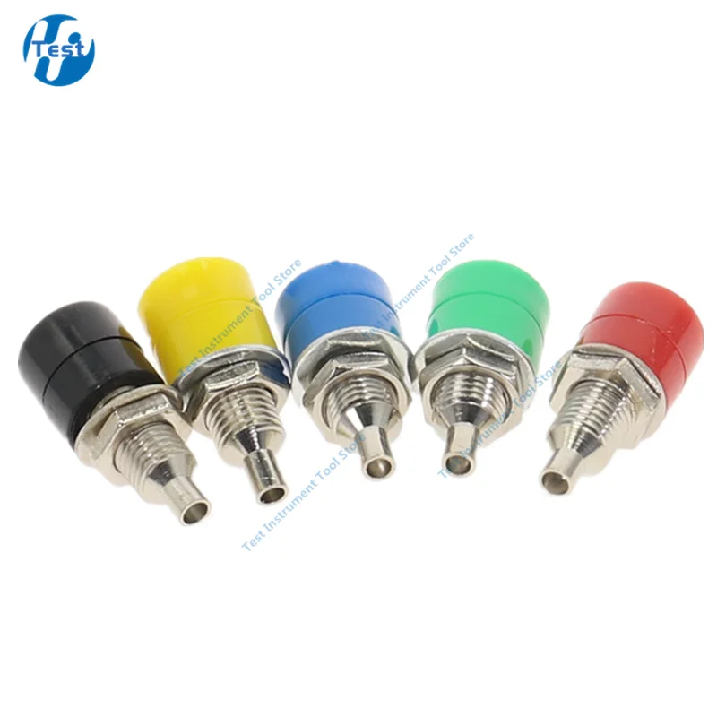 5Pcs 5 Color 4mm Female Banana Plug Socket Connector Binding Post Audio ...
