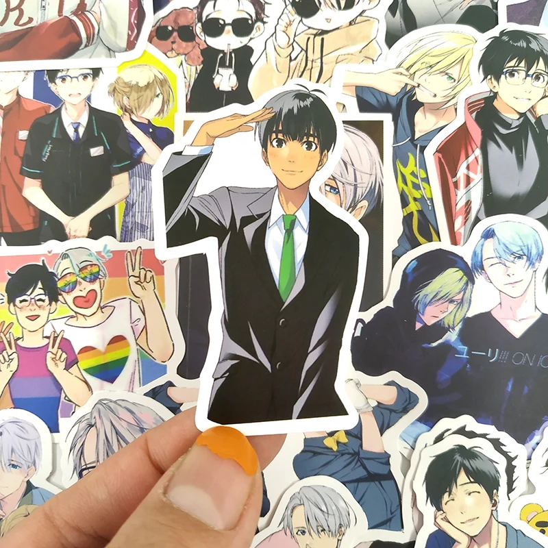 50 шт./упак. Ю! На льду наклейки японского аниме наклейки для крутой ...