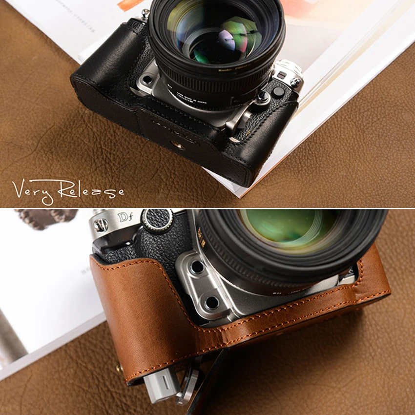 AYdgcam-Handmade-Genuine-Leather-Camera-case-Half-Body-For-Nikon-DF ...