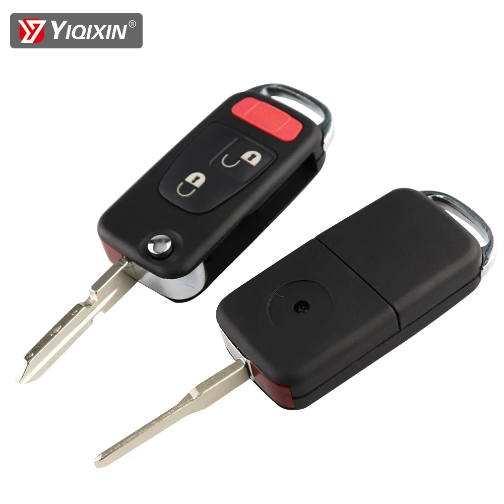 YIQIXIN Car 3 Button Flip Folding Remote Key Shell For Mercede Benz C E ...
