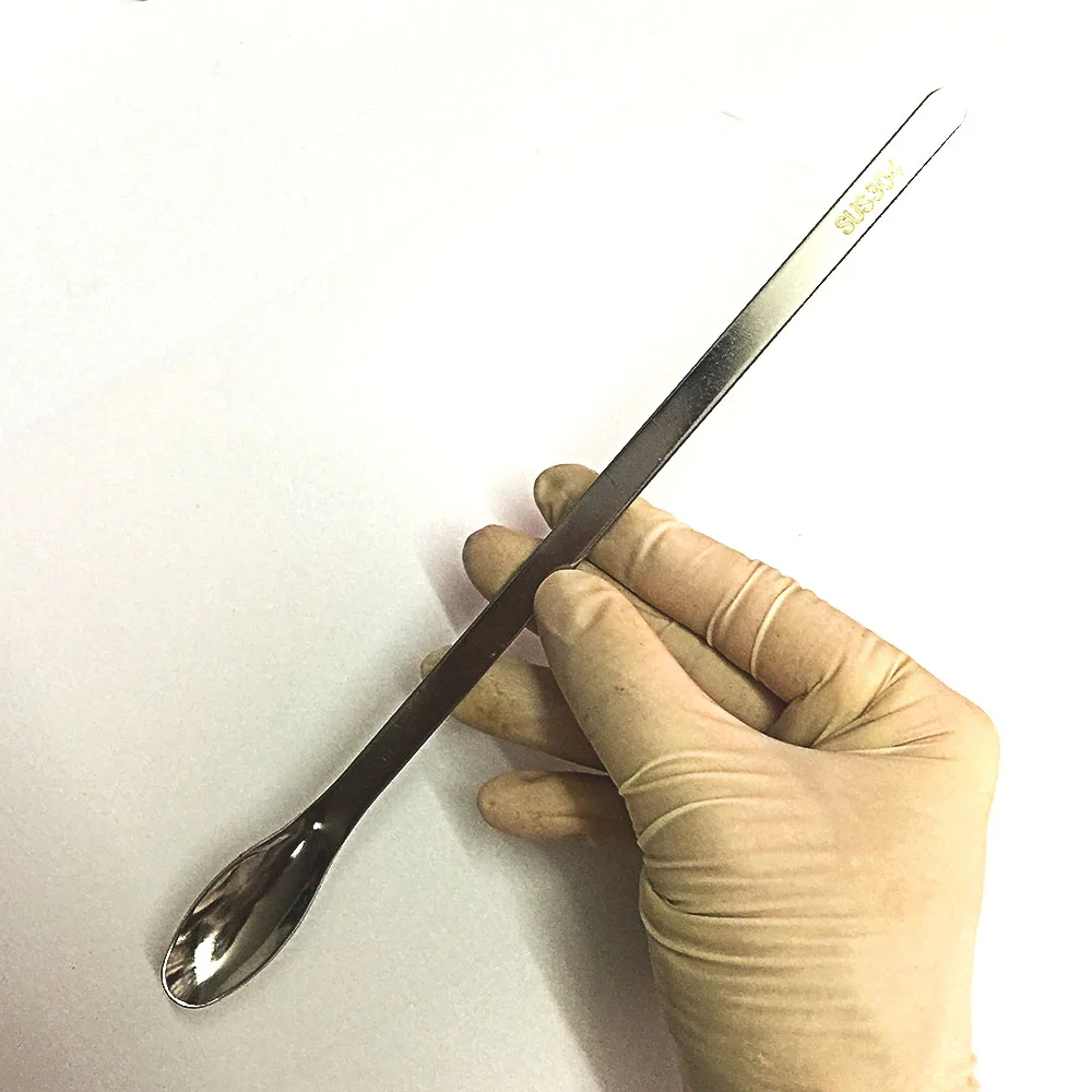 Stainless Steel Drug Spoon 20cm Single Head Reagents Spatula Weigh ...