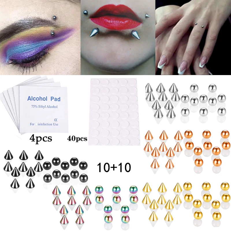 Stainless-Steel-Fake-Piercing-Stud-Set-Fake-Nose-Ring-Stud-Sticker-Pack ...