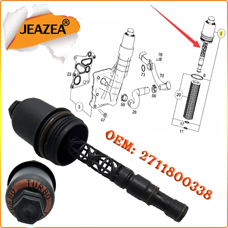 Jeazea 2711800338 Car Oil Filter Housing Cap For Mercedes W204 C180 ...
