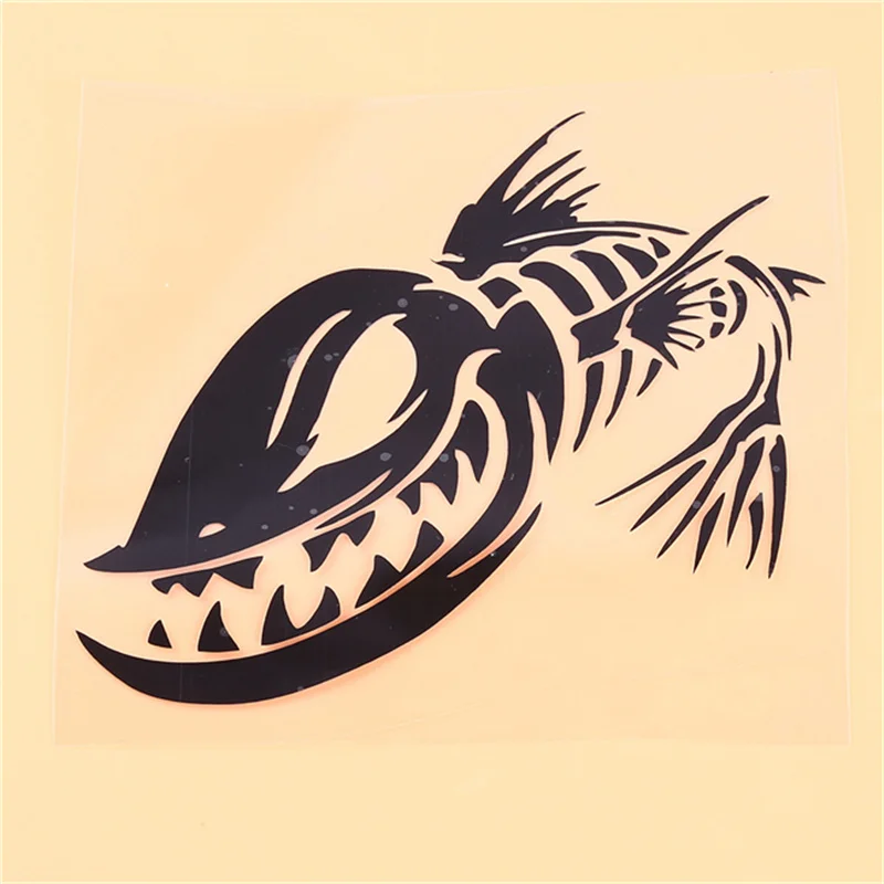Fish Bone Motorcycle Decors Car Sticker And Decals Shark Skeleton Auto ...