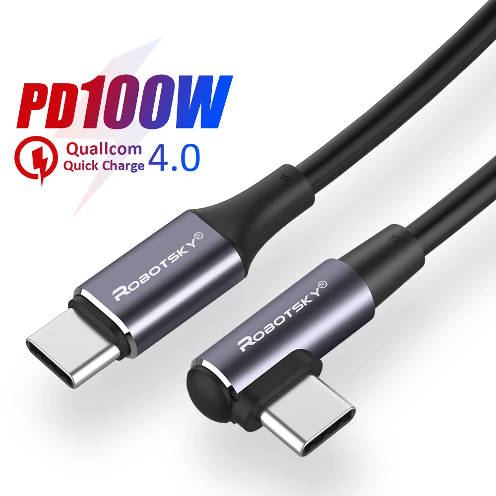 Cable USB tipo C a tipo C PD 60W/100W, Cable de carga rápida QC4.0, cargador rápido tipo C para ...