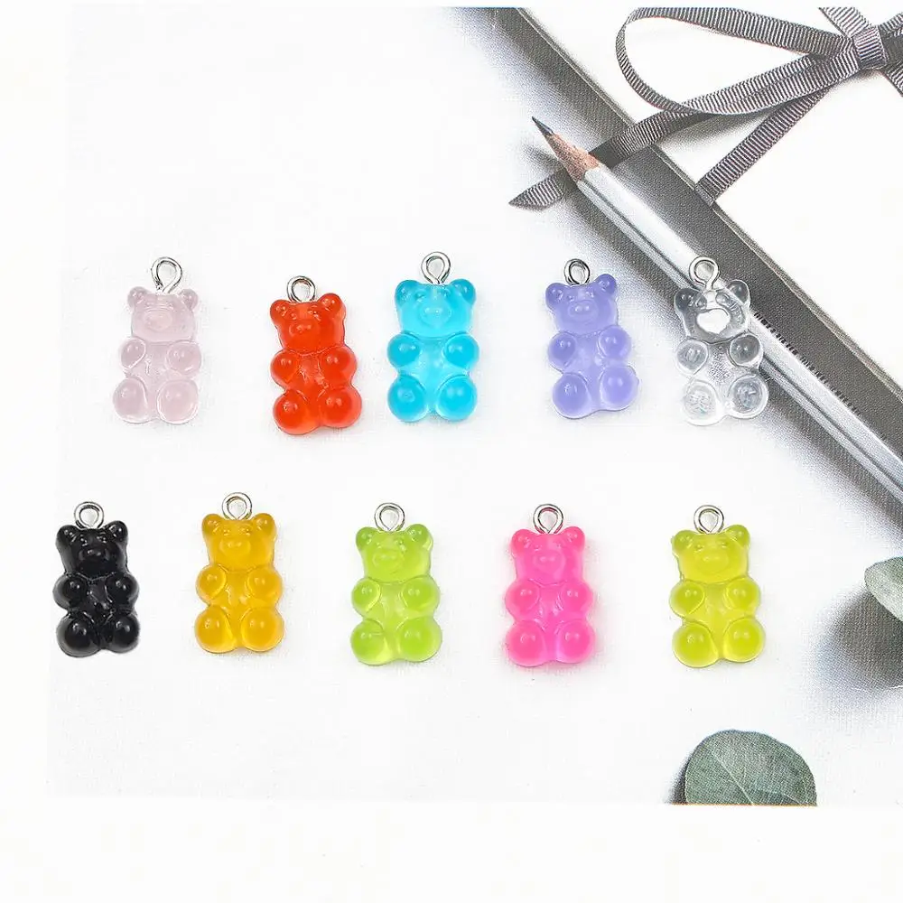 Hot-8-10pcs-Candy-Bear-Cute-Resin-Charms-DIY-Patch-Findings-Gummy ...