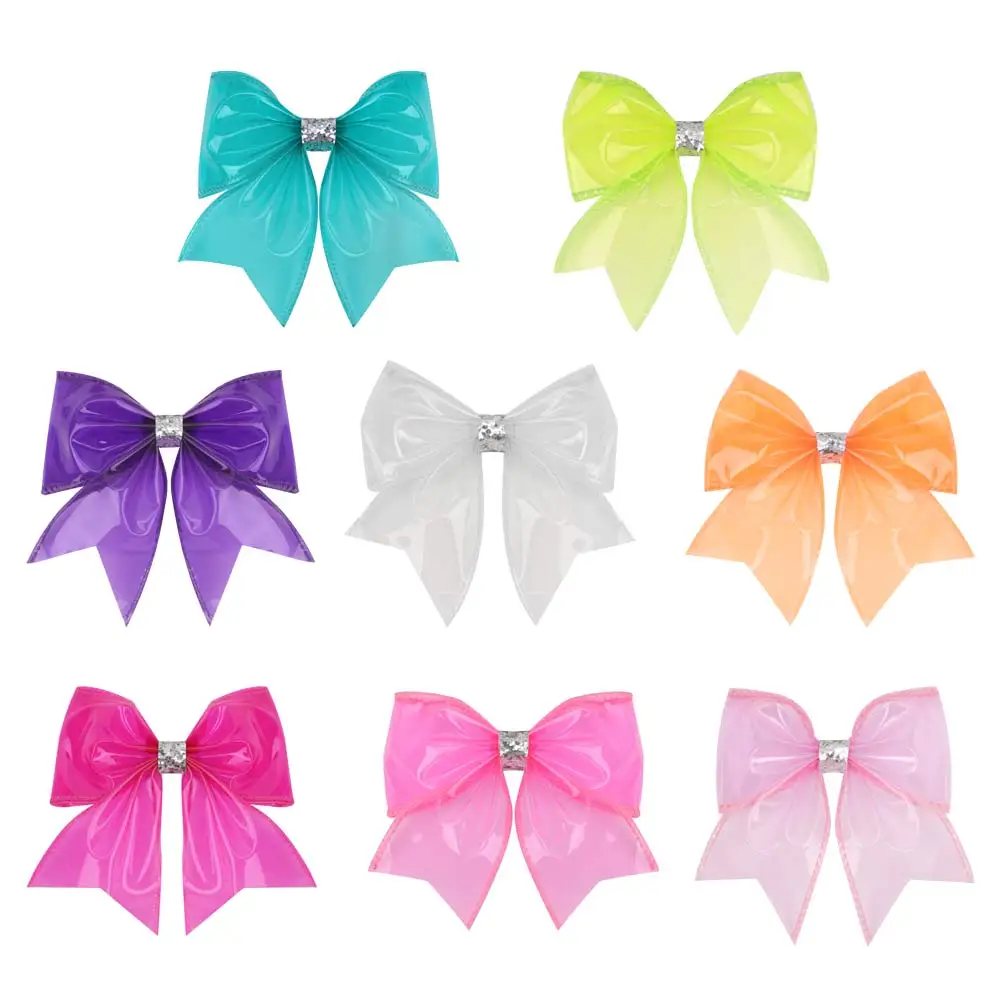 namama-4-Plastic-Cheer-Bows-Hair-Bow-With-Clips-PVC-Hair-Clips ...