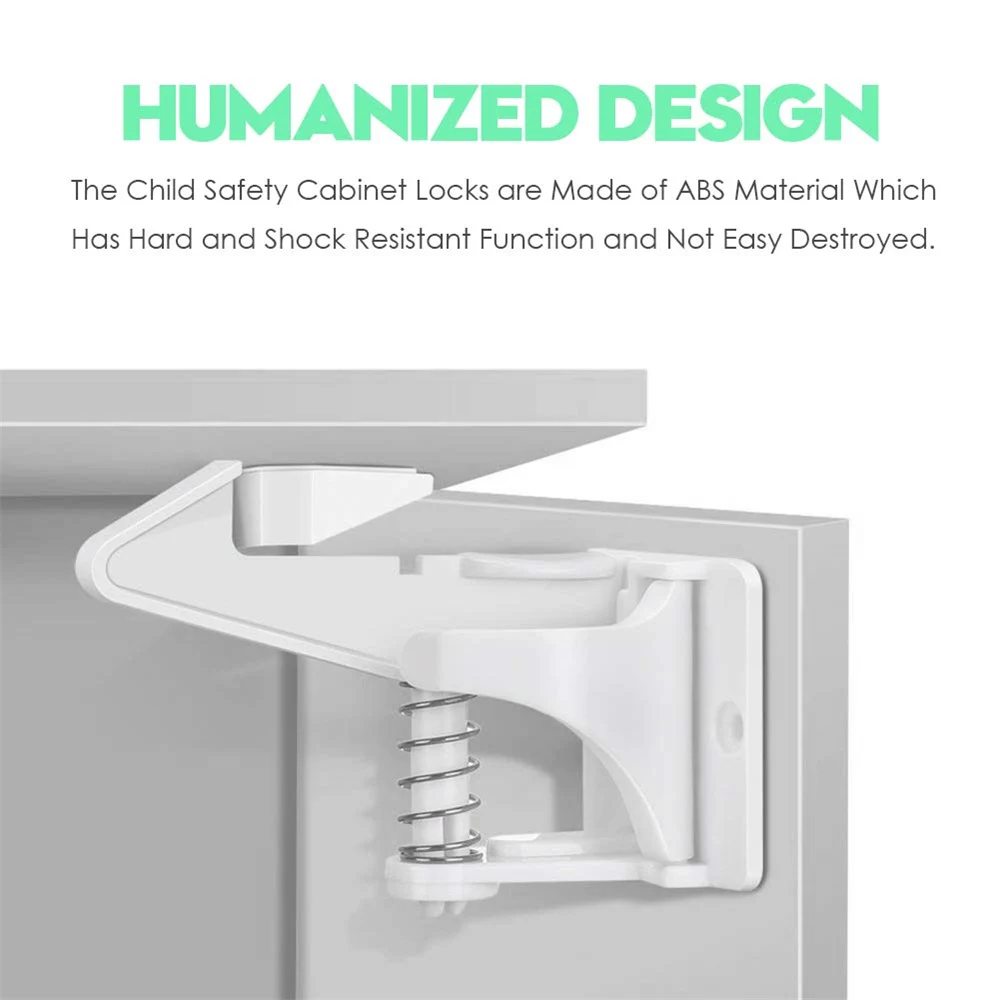 1 Set Brand New Cabinets Locks Spring Baby Proof Latches Child Safety ...