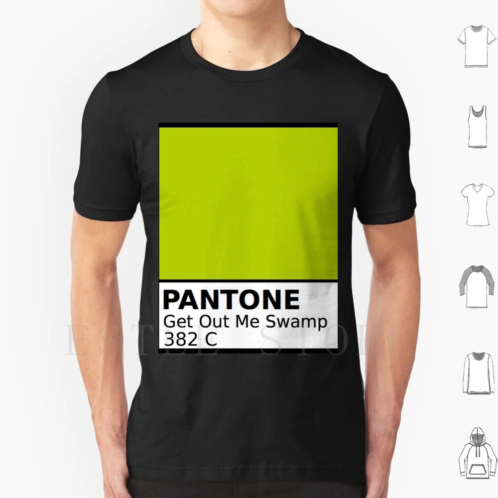 Pantone Get Out Me Swamp T 셔츠 남성 코튼 6xl Pantone Green Shrek Meme Dank ...